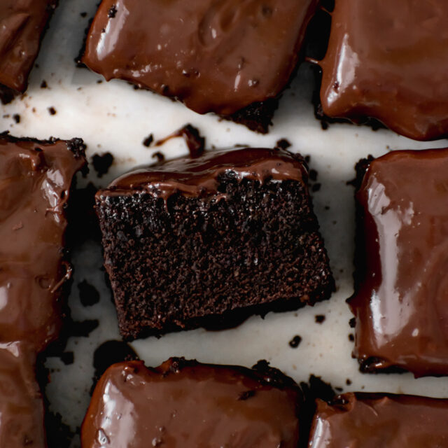 Dark Chocolate Malt Snack Cake - Sloane's Table