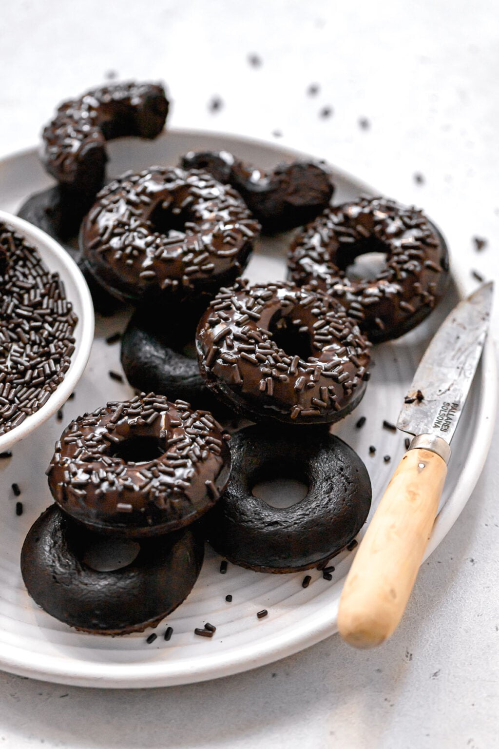 Double Chocolate Glazed Donuts - Sloane's Table