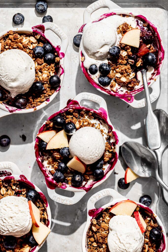 Individual Blueberry and Apple Crumble - Sloane's Table