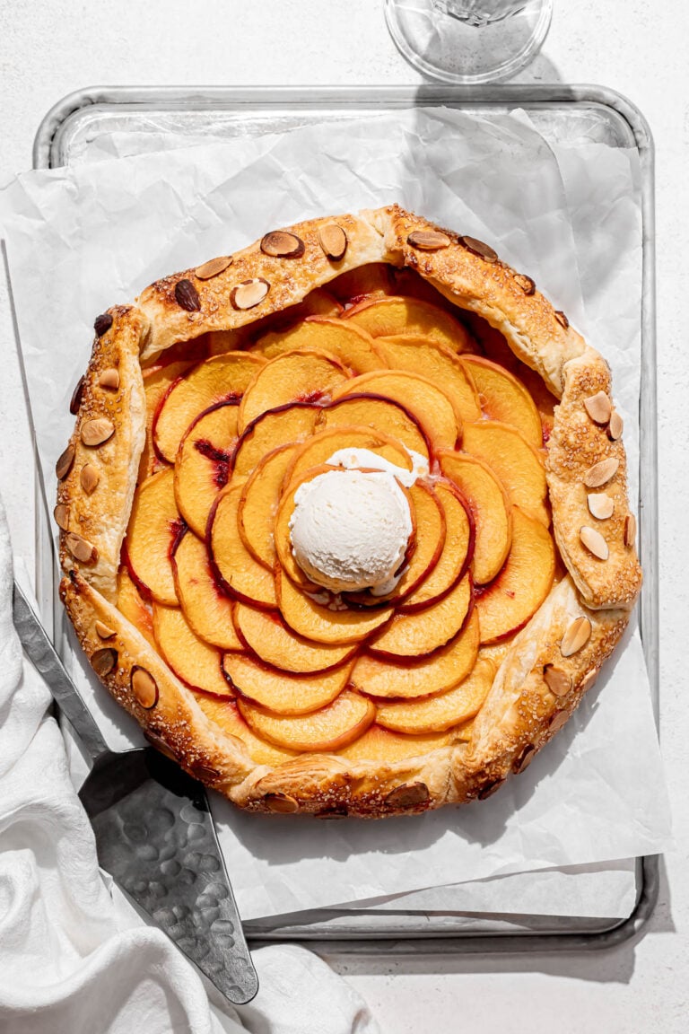 Almond Peach Galette - Sloane's Table