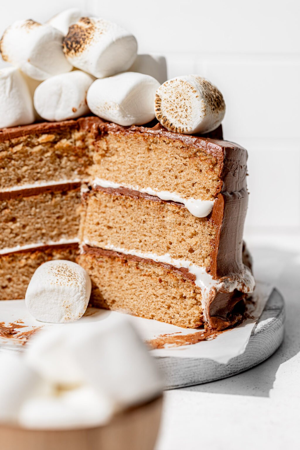 Graham Cracker S'mores Cake - Sloane's Table