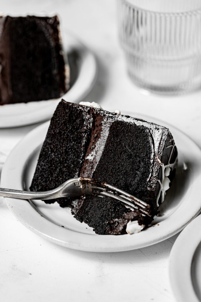 Black Cocoa Spider Web Cake - Sloane's Table