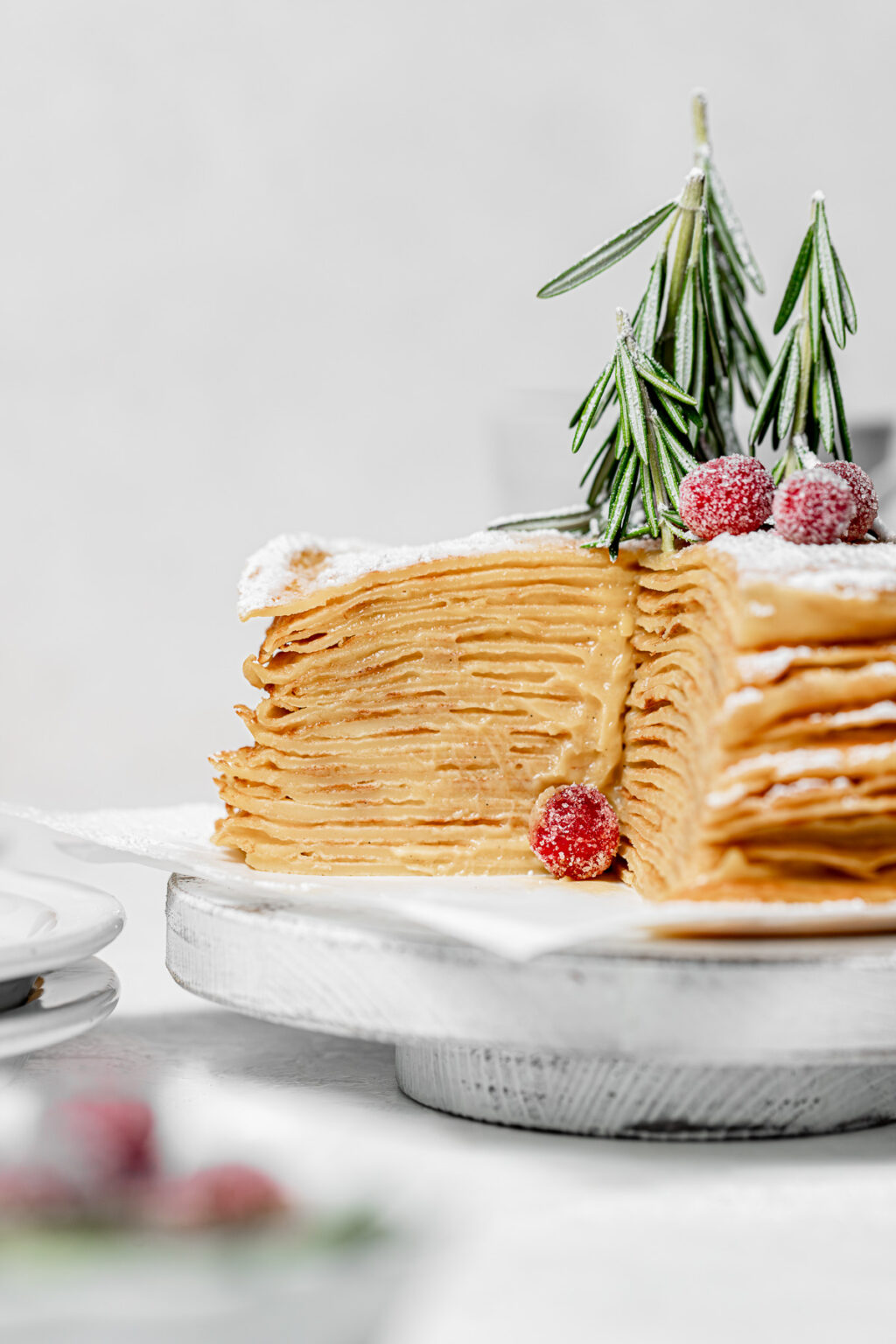 Maple Eggnog Crepe Cake - Sloane's Table
