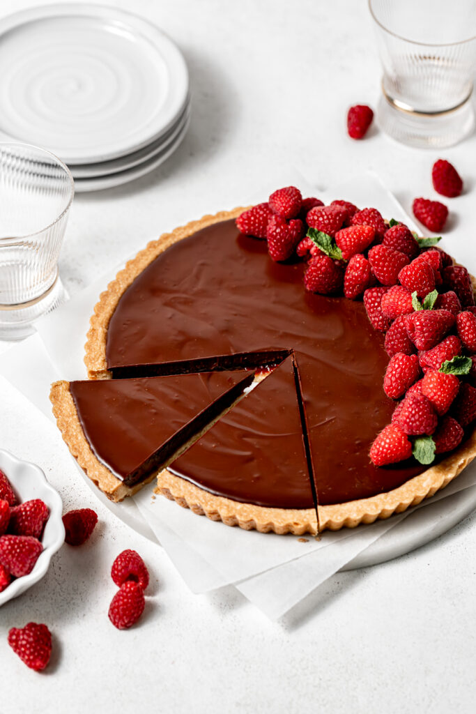 Chocolate Raspberry Tart - Sloane's Table