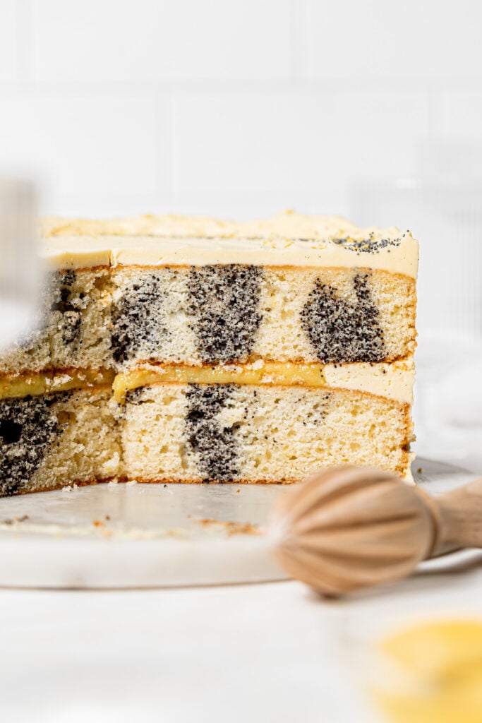 Poppy Seed Swirled Lemon Curd Cake - Sloane's Table