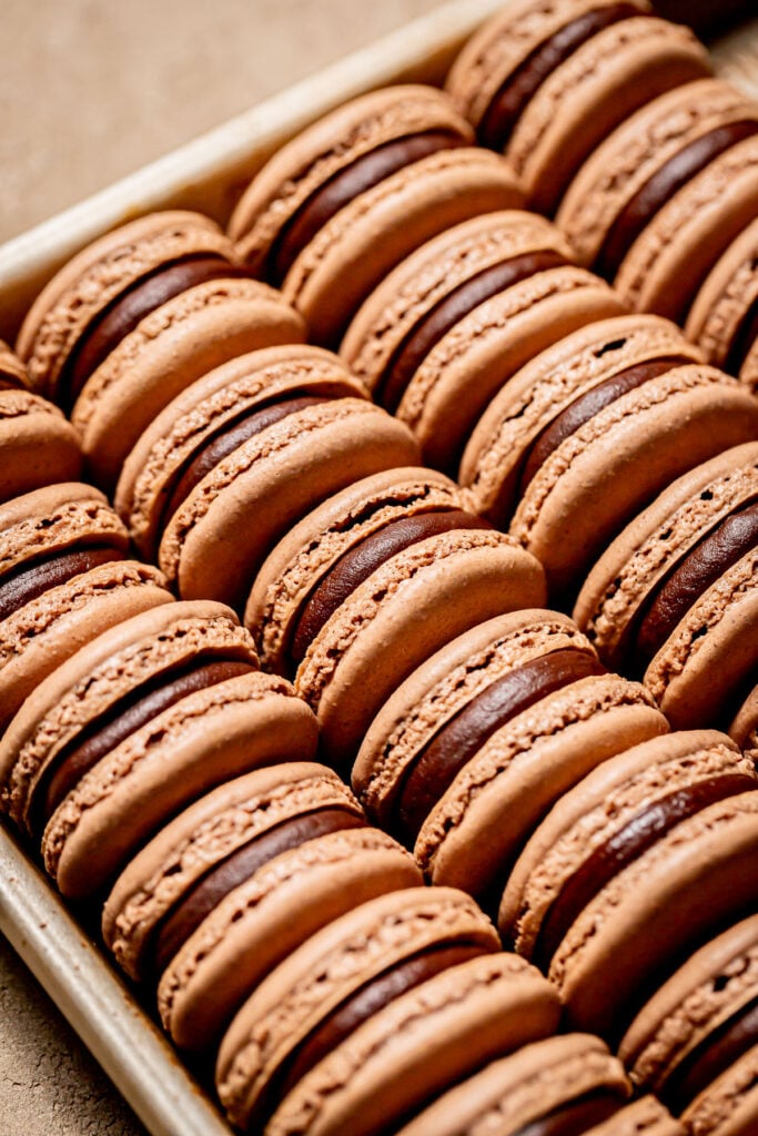 Foolproof Double Chocolate Macarons (Swiss Method) - Sloane's Table